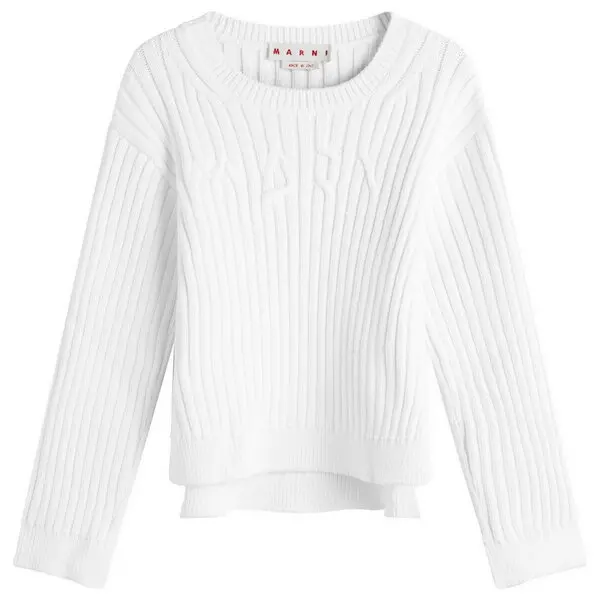 Marni Logo Sweatshirt In Rib