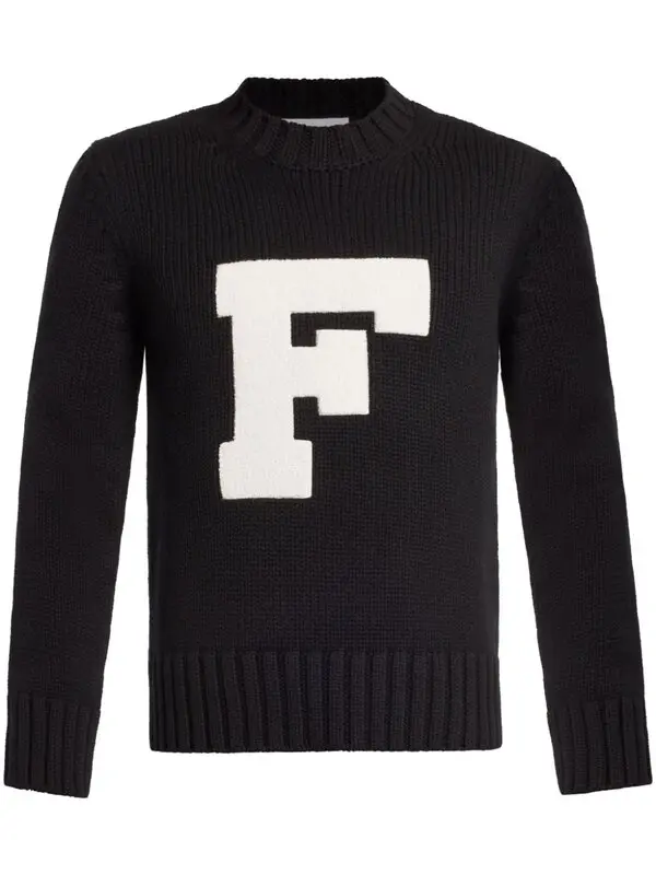FERRAGAMO Flocked Logo Jumper