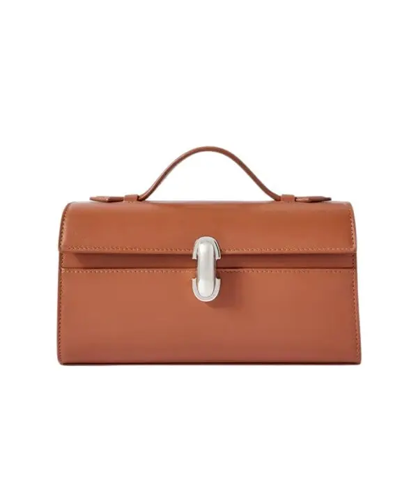 Savette Symmetry Pochette Leather Tote - Brown