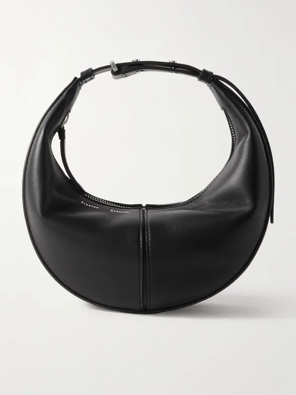 Proenza Schouler Mini Paneled Leather Shoulder Bag - Black
