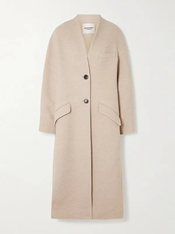 MARANT ETOILE Eris Wool-blend Coat - Neutrals