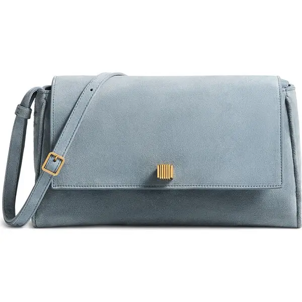 Khaite Audrey Suede Crossbody Bag - Lead