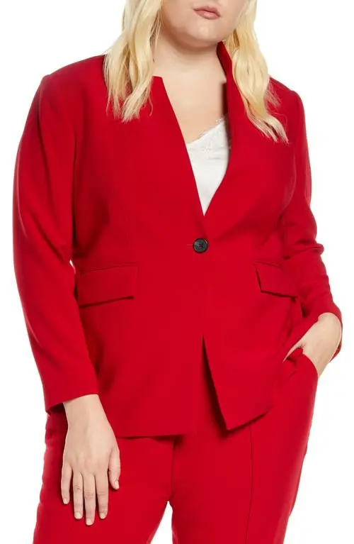 Vince Camuto Convertible Collar Stretch Crepe Blazer
