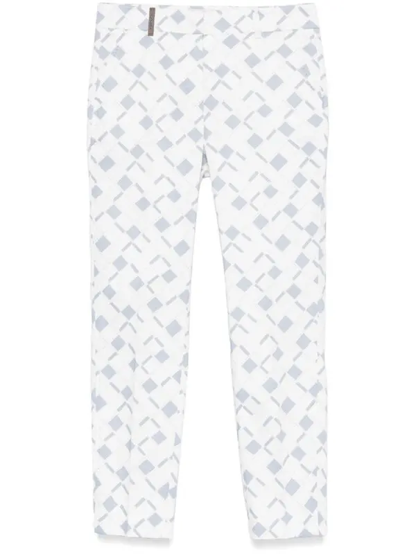Peserico Geometric-print Trousers