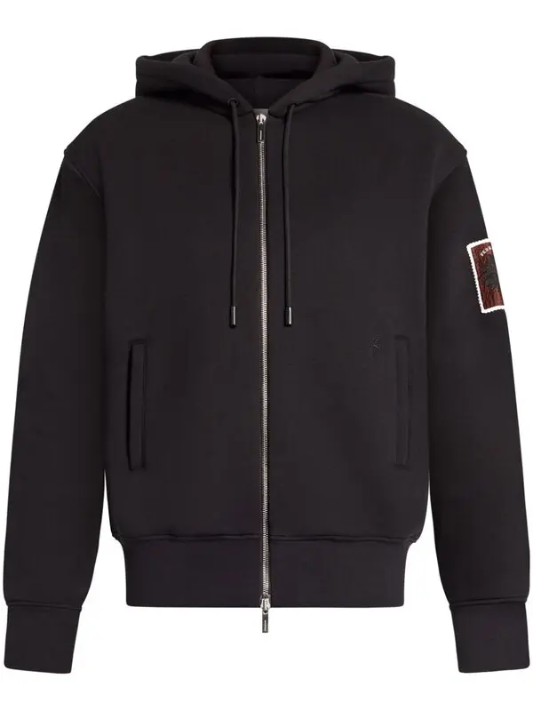 FERRAGAMO Logo-patch Zipped Hoodie