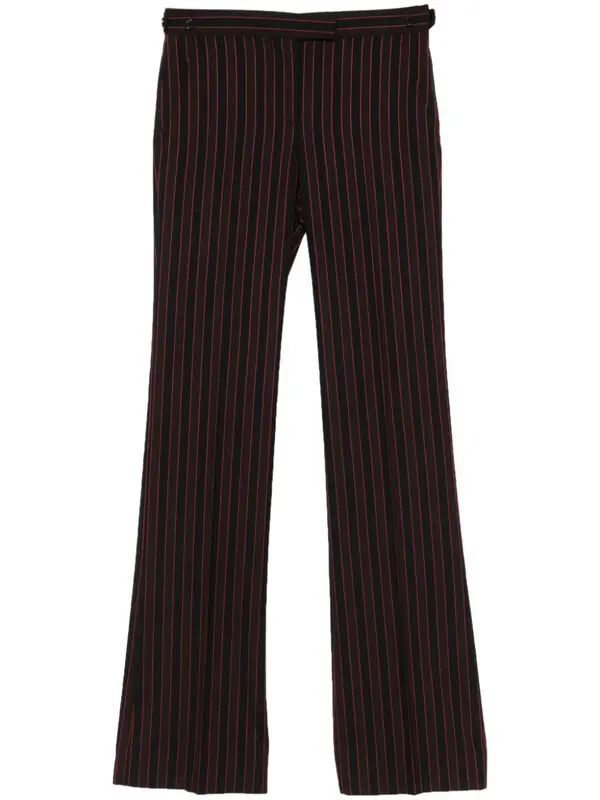 Alexander McQueen Pinstriped Low-rise Trousers