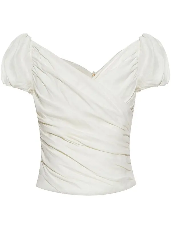 Cult Gaia Gathered Top - White