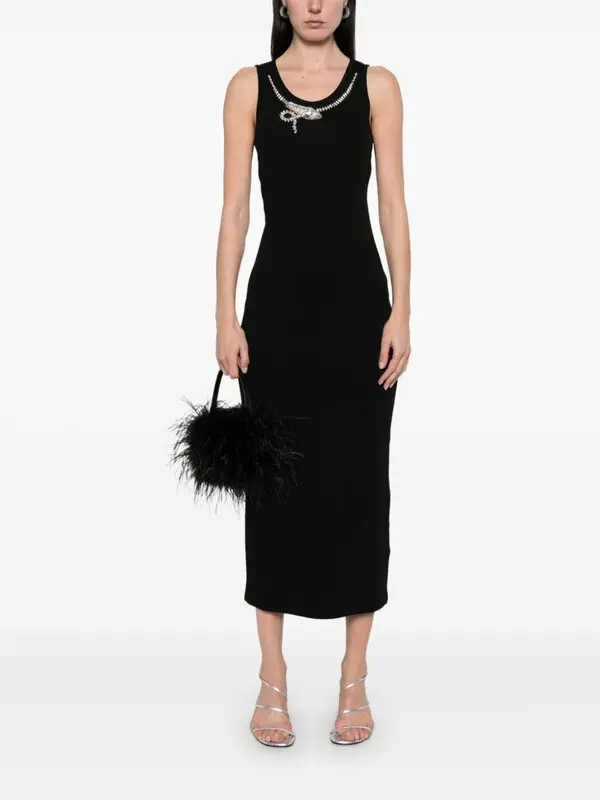 Givenchy Snake-crystal Midi Dress - Black