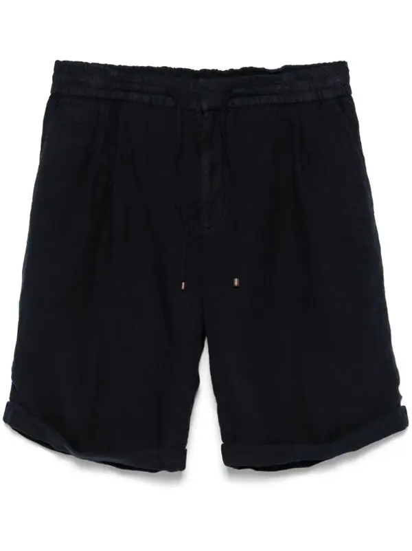 Brunello Cucinelli Linen Shorts - Blue
