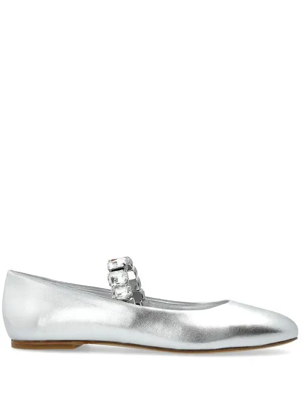 Casadei Poppy Ballerina Flats - Silver