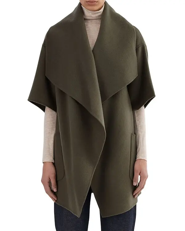 LAMARQUE Penelope Oversized Coat - Dark Olive