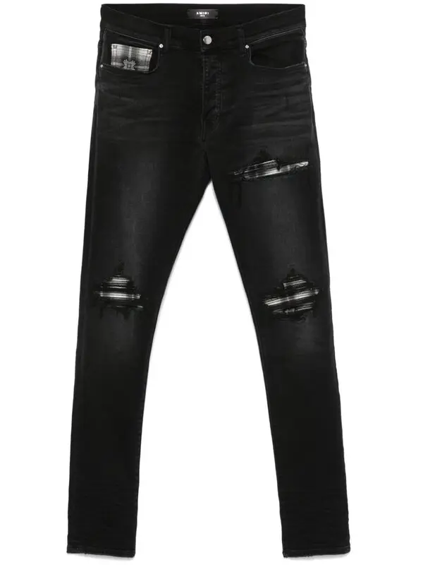 Amiri Ripped Detailing Jeans - Black