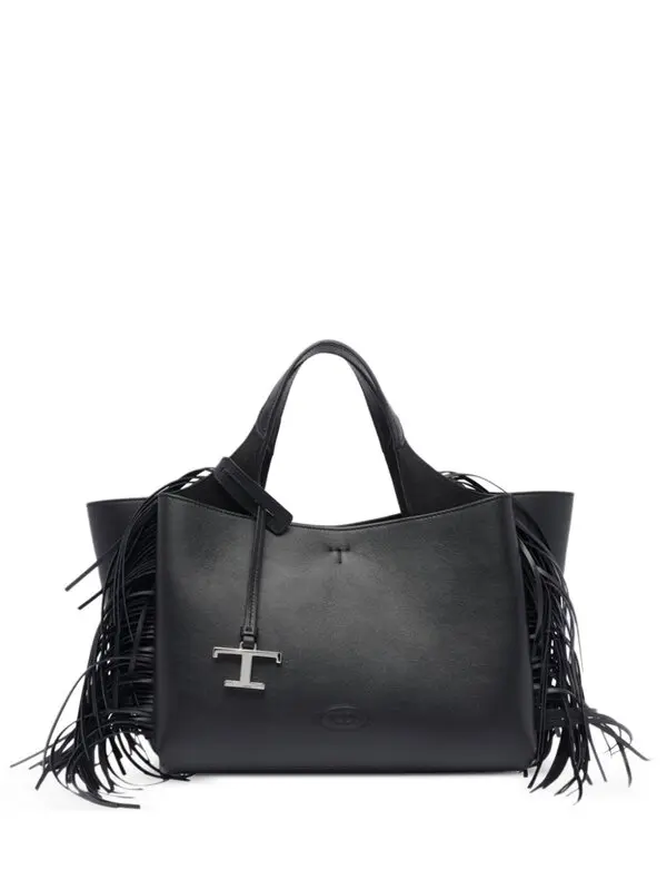 TOD'S Fringed Tote Bag - Black