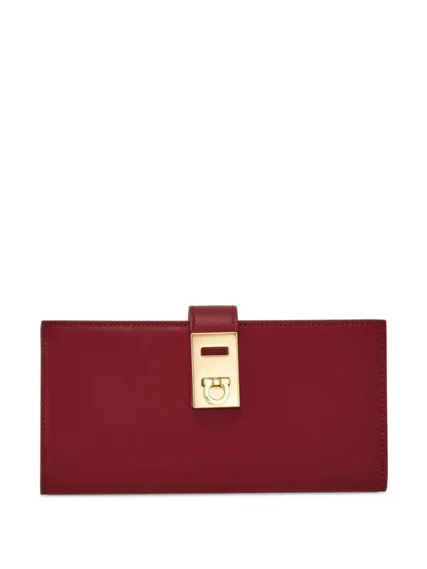 FERRAGAMO Hug Continental Wallet - Red
