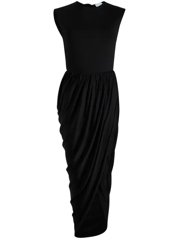 Patou Open-back Midi Dress - Black