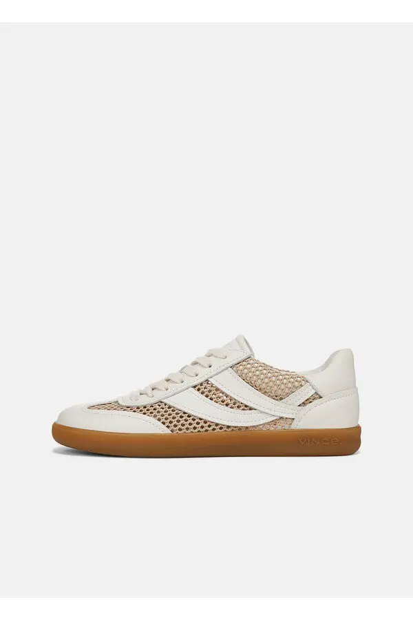 Vince Oasis Netting And Leather Sneakers - Stripe