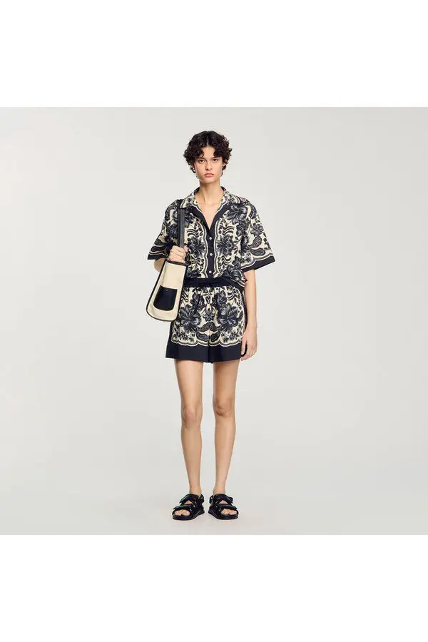 Sandro Print Flowy Shorts - Floral