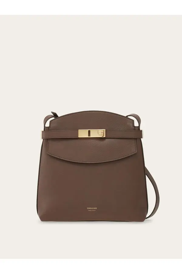FERRAGAMO Hug Messenger Bag - Gold