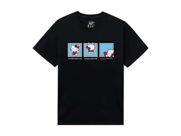 ANTI SOCIAL SOCIAL CLUB X Hello Kitty Feel The Same Tee Shirt - Black