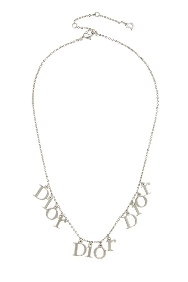 Dior Logo Necklace - Silver