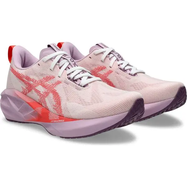 ASICS® Novablast® Sneaker - White/ Coral Reef