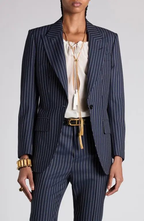 TOM FORD Pinstripe Wool Twill Blazer