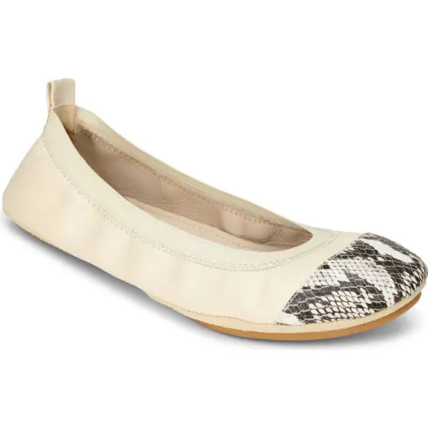 Yosi Samra Samantha Foldable Ballet Flat - Bone