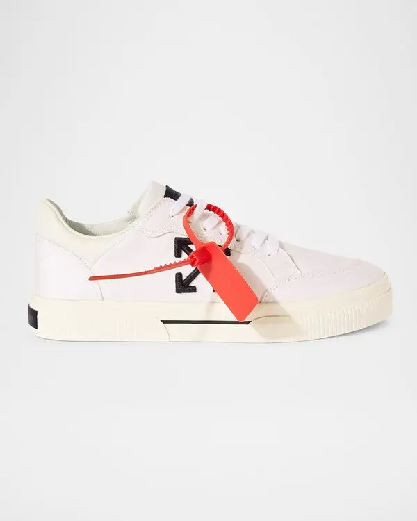 Off-White Vulcanized Canvas Low-top Sneakers - White Black