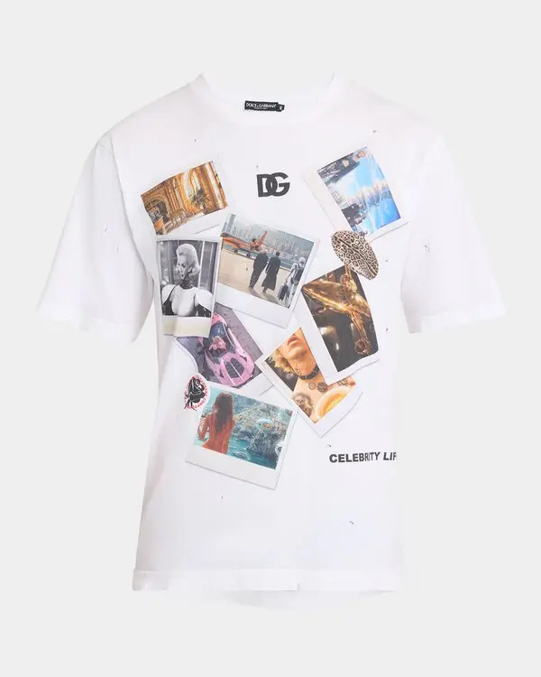 Dolce & Gabbana Photographic-print T-shirt - Natural
