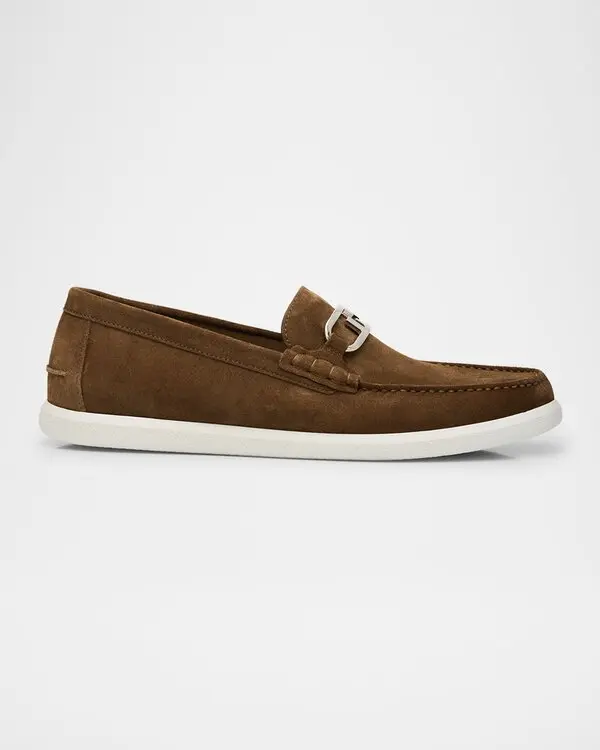 Fendi O'lock Suede Loafers - Tundra