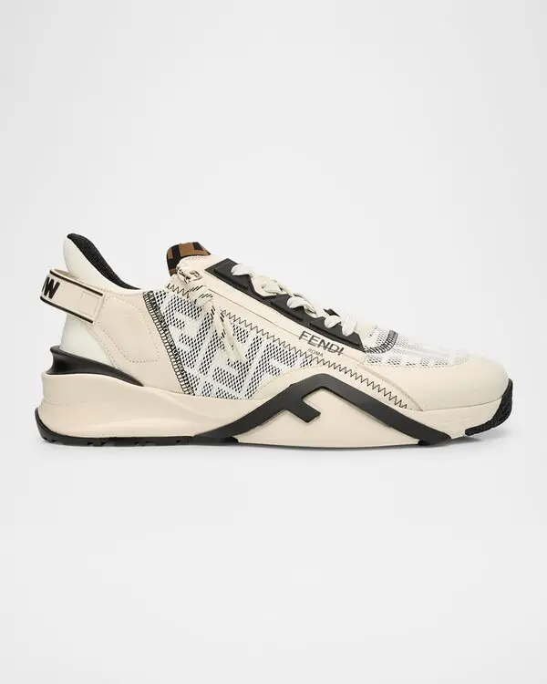 Fendi Flow Mixed Media Low-top Sneakers - Bian Ner Pan Bi