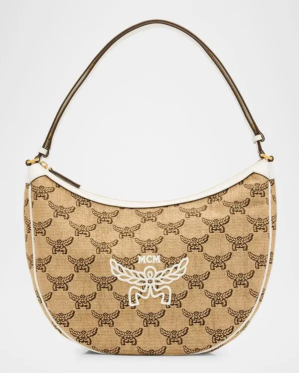 Mcm Himmel Medium Lauretos Hobo Bag - Natural