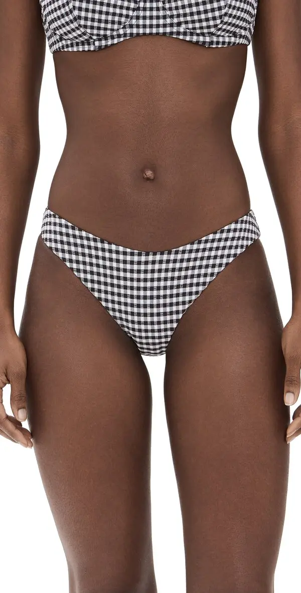 Frankies Bikinis Catalina Seersucker Gingham Bikini Bottom