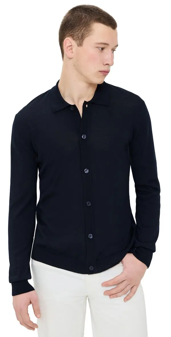 Orlebar Brown Tiernan Merino Button Polo Sweater
