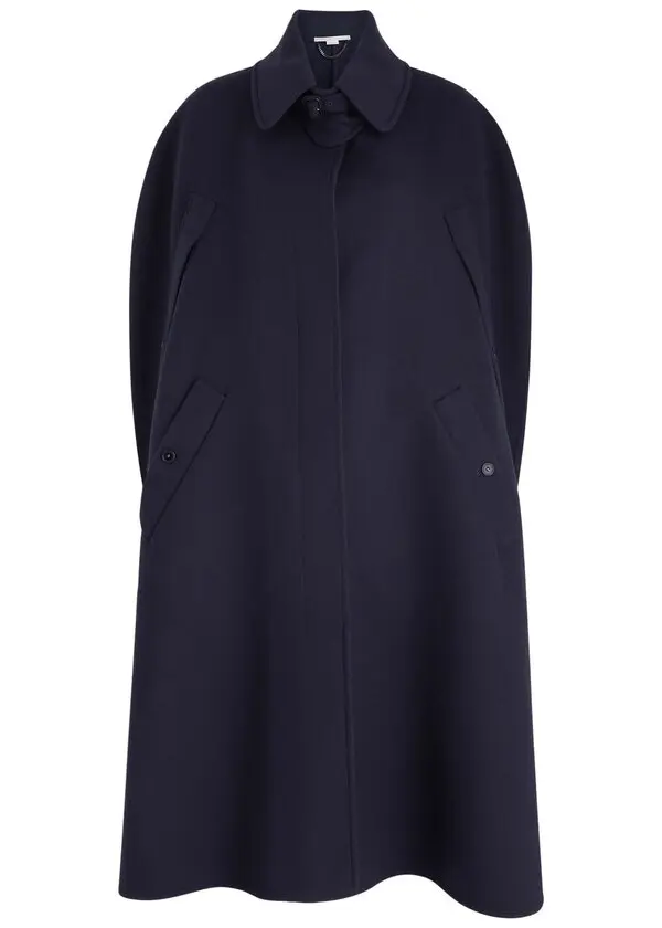 Stella McCartney Wool Cape - Navy