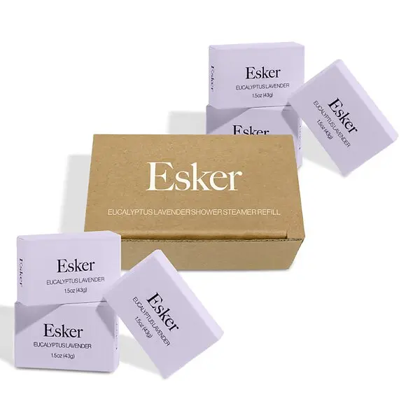 ESKER Aromatic Shower Steamer Refills, Eucalyptus Lavender