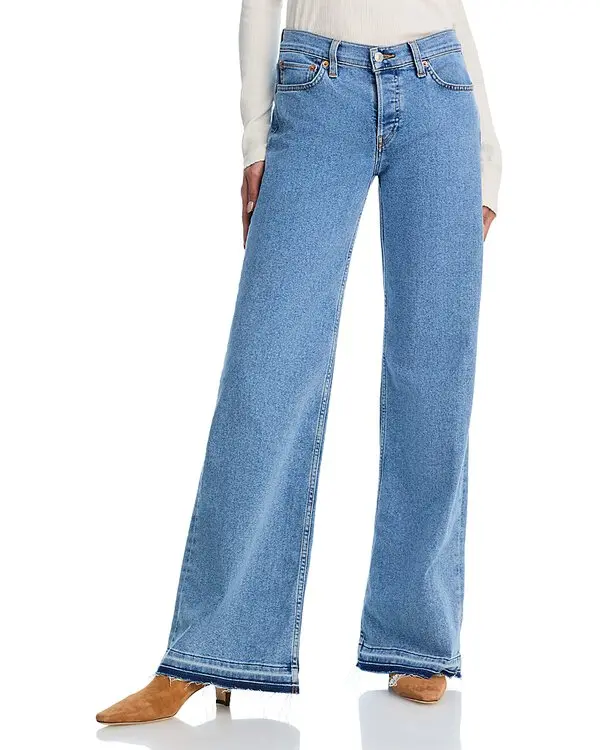 RE/DONE Mid-rise Wide-leg Jeans - Azulito