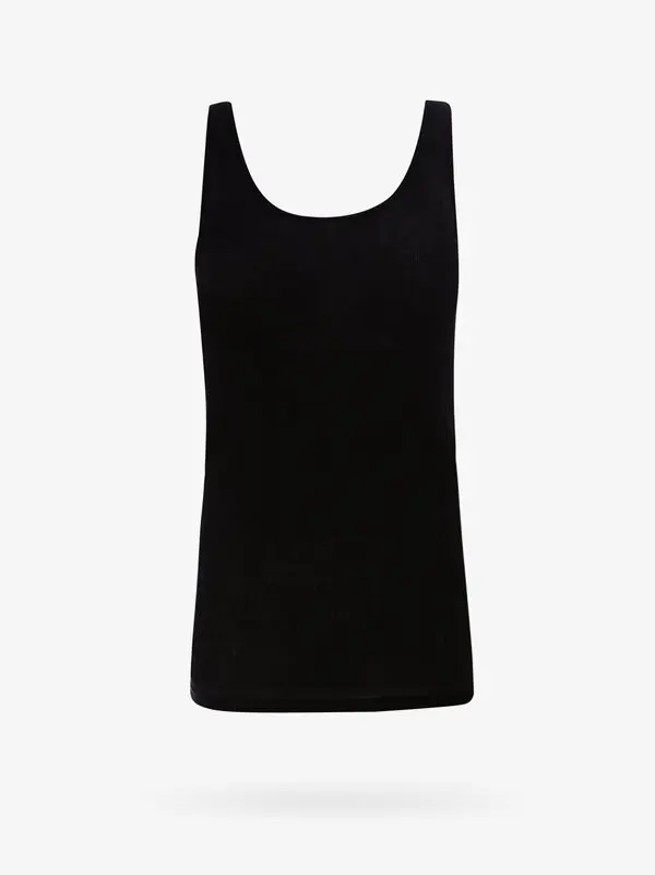 Saint Laurent Ribbed Tank Top - Black