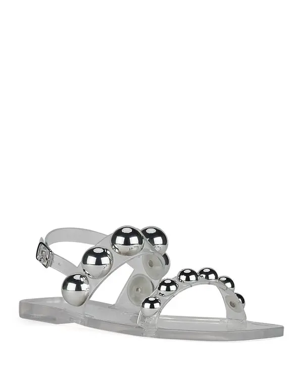 Jeffrey Campbell Gum-drop Jelly Sandals - Clear Silver
