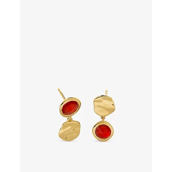 Monica Vinader Lucky Asymmetric Drop Earrings