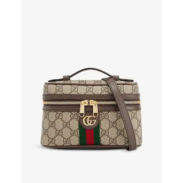 Gucci Ophidia Super Mini Canvas Shoulder Bag - B.eb/n.acero/vrv