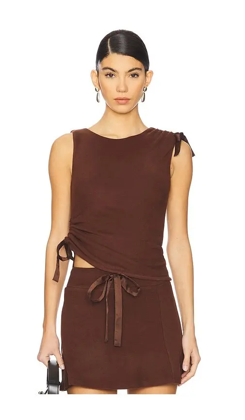 AMELIE TEJE Ribbon Toggle Top