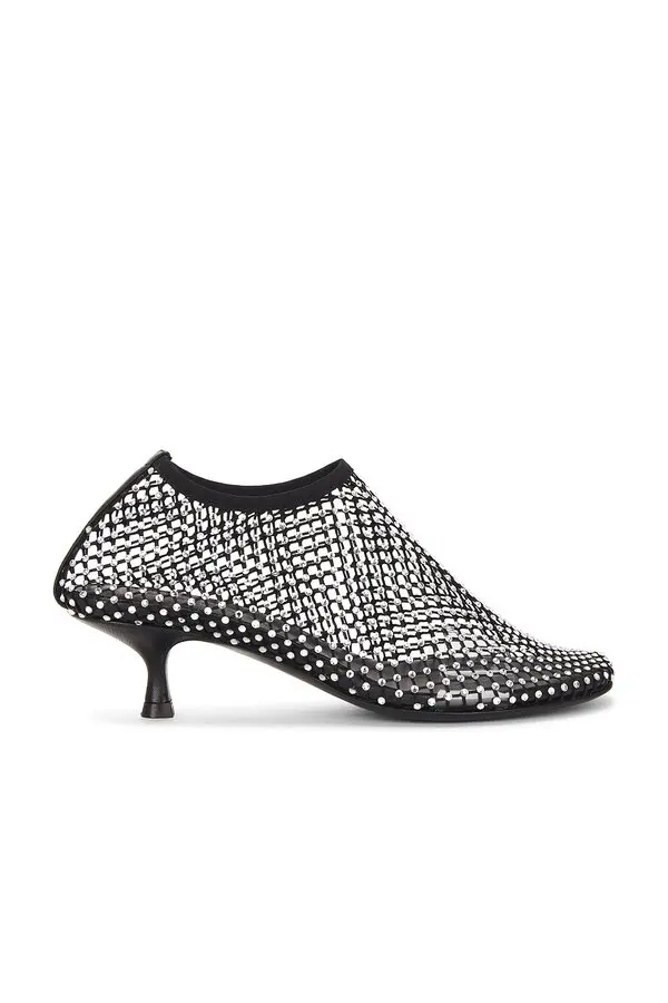 Christopher Esber Minette Crystal Mesh Micro Heel - Black