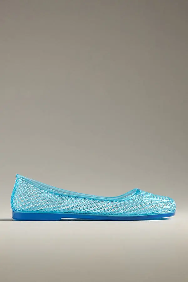 Jeffrey Campbell Day Off Jelly Ballet Flats - Blue