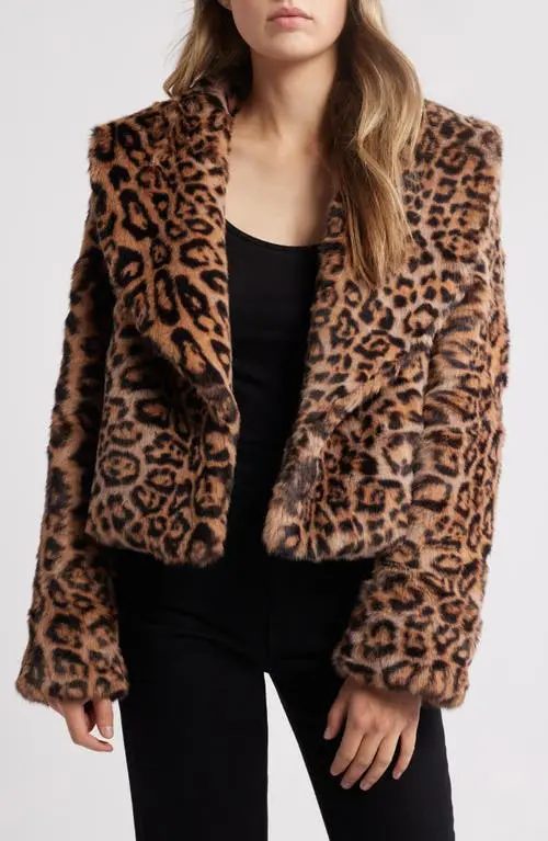 NIKKI LUND Liza Print Faux Fur Jacket