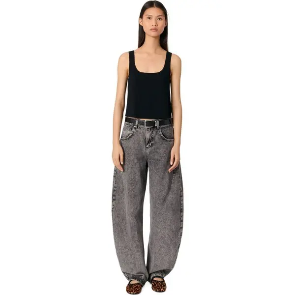 Maje Stretch-knit Crop Top
