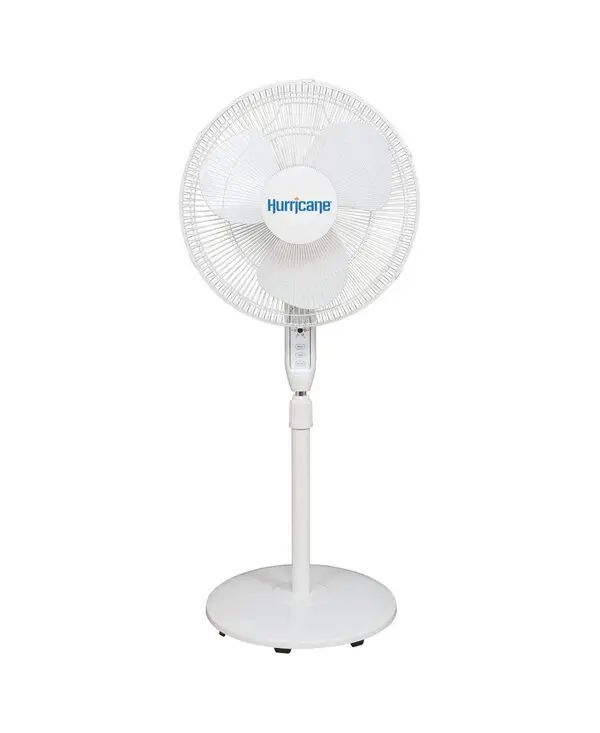 HURRICANE Supreme 16" 3 Speed Oscillating Stand Pedestal Fan With Remote