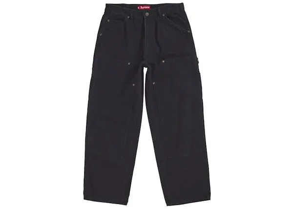 Supreme Double Knee Painter Pant - Black