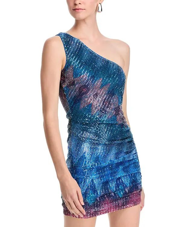 Ramy Brook Kathreen Dress - Blue Chevron