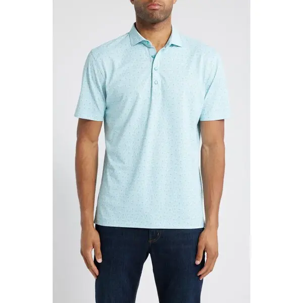 Johnnie-o Junes Floral Prep-formance Golf Polo - Green Grass